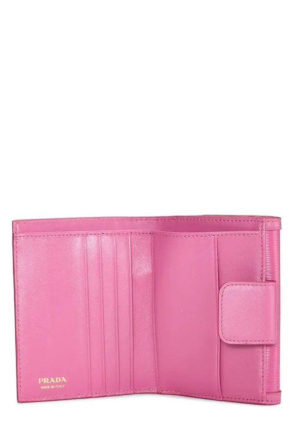 Prada Vitello Move Bow Compact Wallet