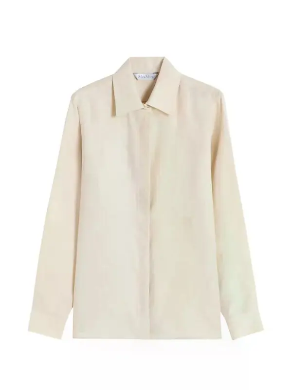 Max Mara Long-sleeve Linen Shirt - Neutrals