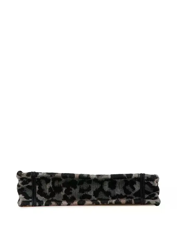 Dior 2021 Mizza Mini Embroidered Leopard Book Tote Handbag