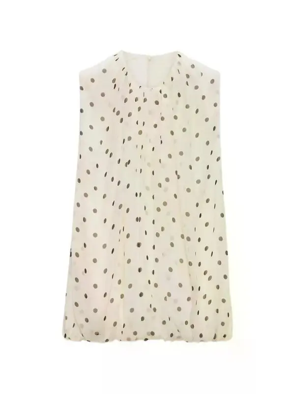 MSGM Polka Dot Sleeveless Blouse