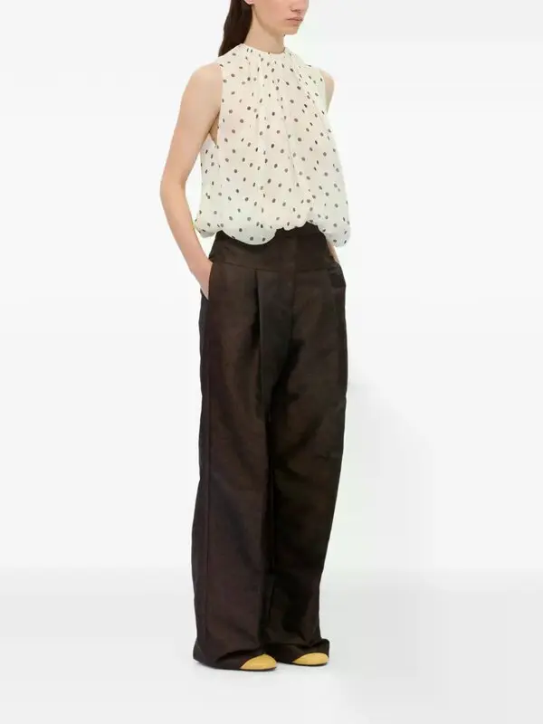 MSGM Polka Dot Sleeveless Blouse
