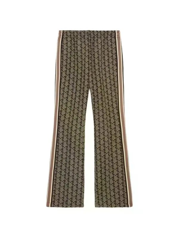 Lacoste Side-stripe Monogram Track Pants - Brown