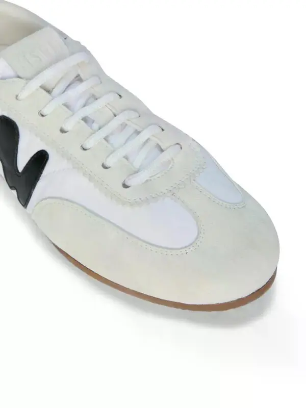 MSGM Logo-detail Lace-up Sneakers - White