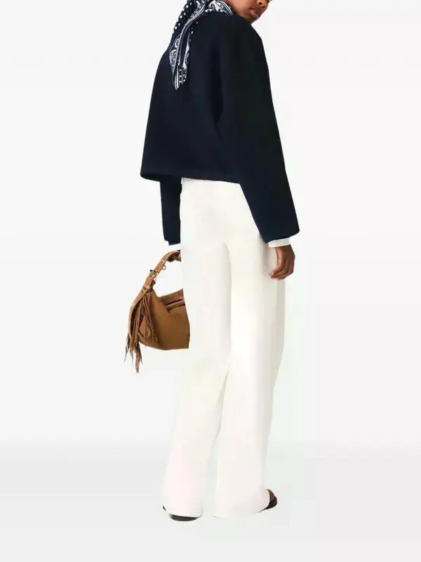 Maje Button Jacket - Blue