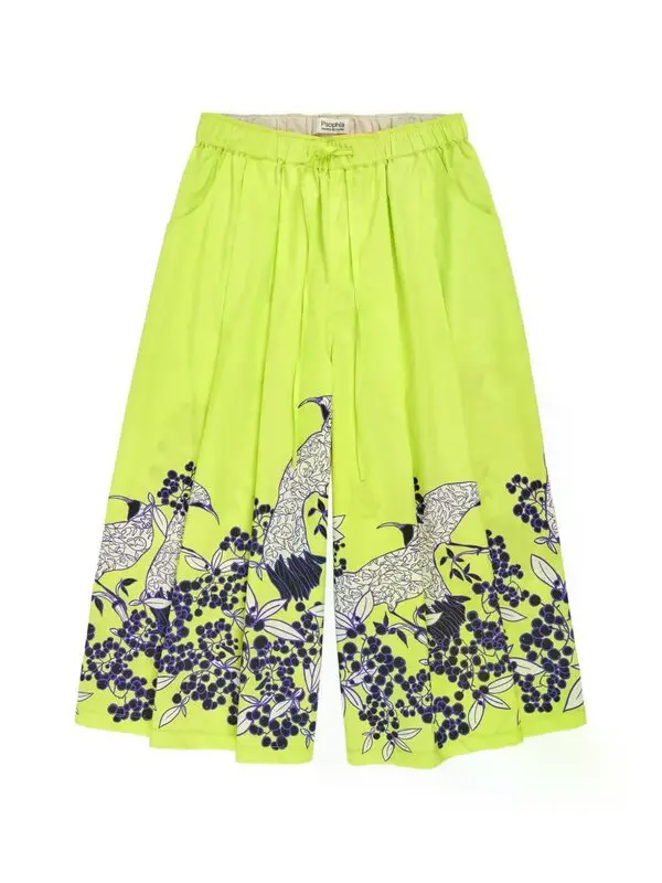 PSOPHIA Floral-print Palazzo Trousers - Green