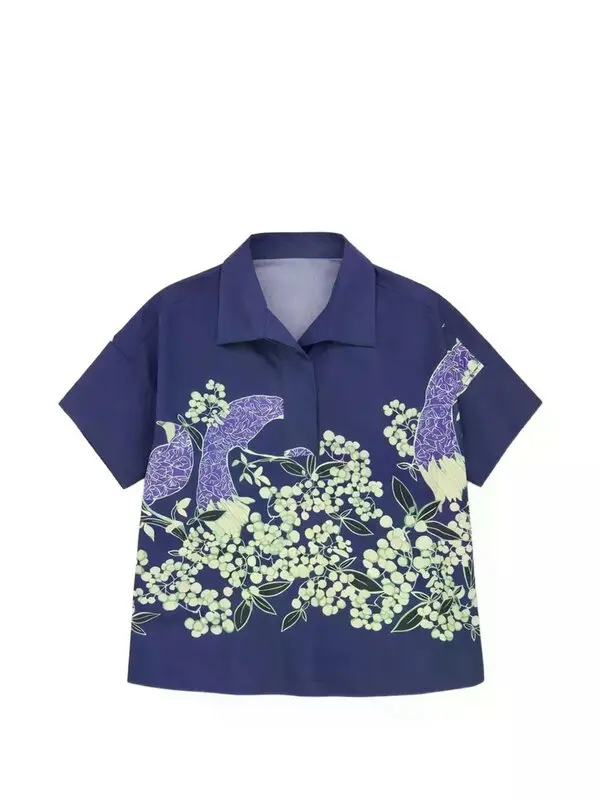 PSOPHIA Floral-pattern Shirt - Blue