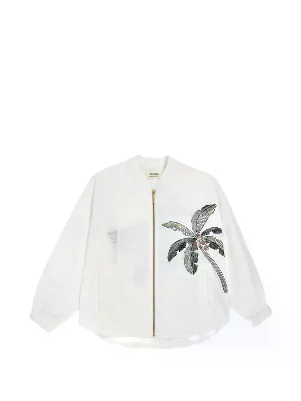 PSOPHIA Palm-print Zip Jacket - White