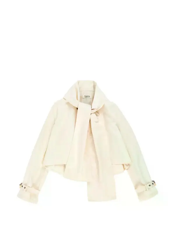 PSOPHIA Scarf-collar Jacket - Neutrals