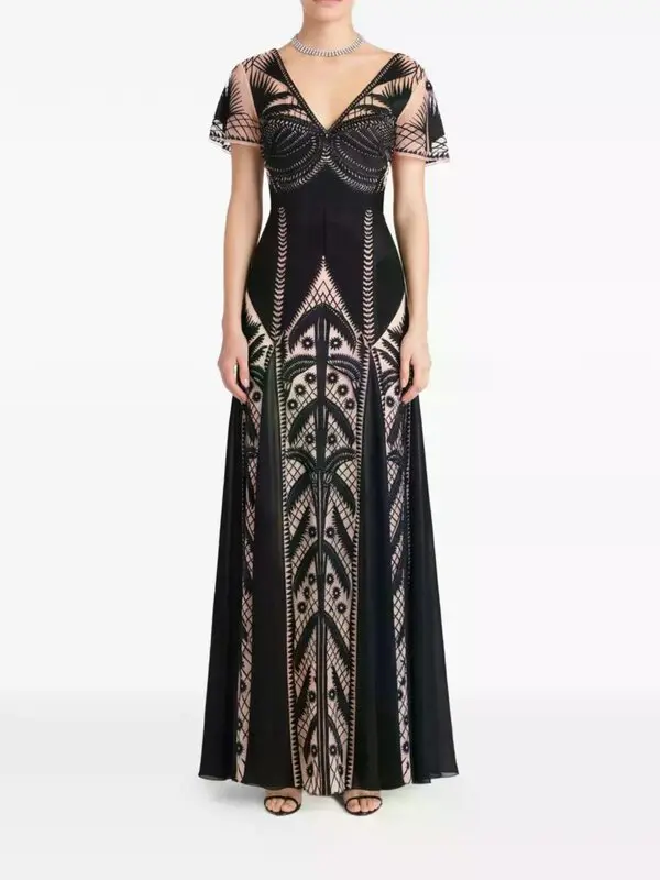 TEMPERLEY LONDON Giselle Embroidered Gown - Black