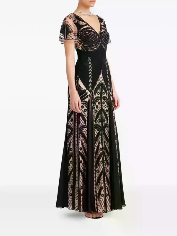 TEMPERLEY LONDON Giselle Embroidered Gown - Black