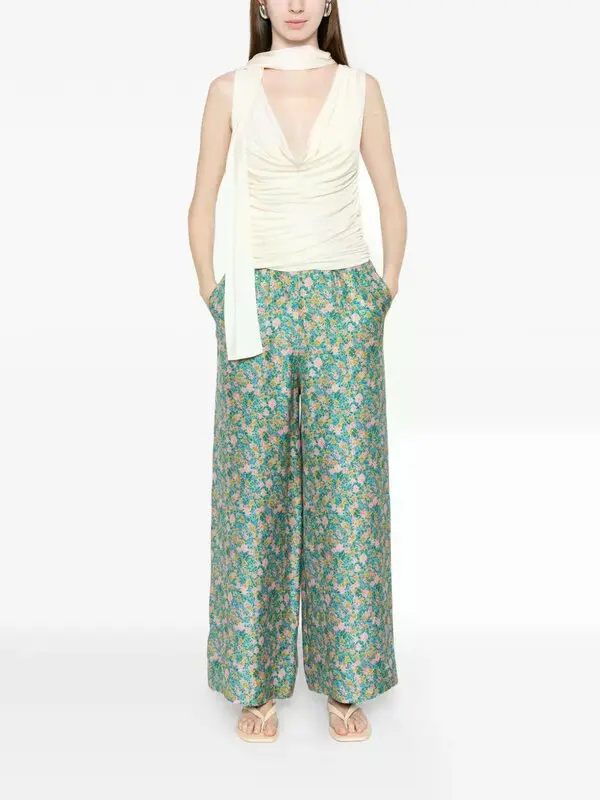PIERRE-LOUIS MASCIA Floral-printed Palazzo Pants