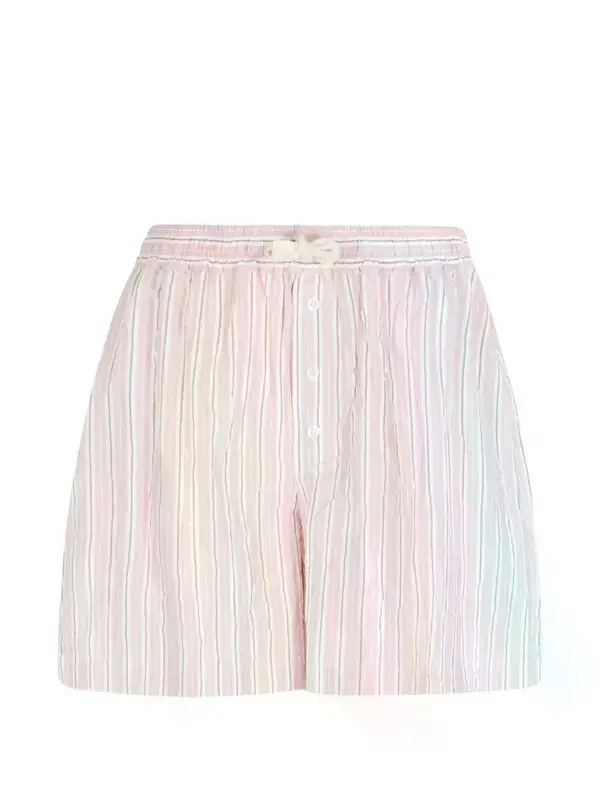 ROBERTO COLLINA Striped Buttoned Shorts