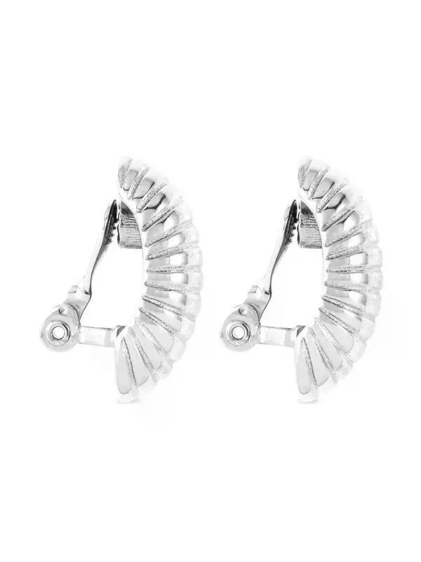 SUSAN CAPLAN 1980s Monet Clip-on Hoop Earrings