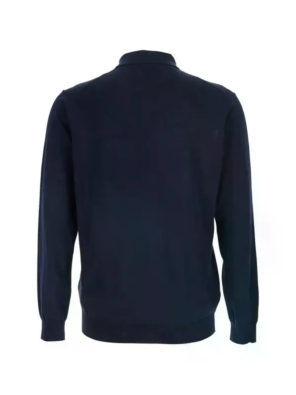 KANGRA Long-sleeved Polo Shirt - Blue