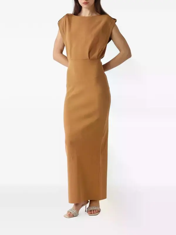Elisabetta Franchi Red Carpet Milano Stitch Knit Maxi Dress