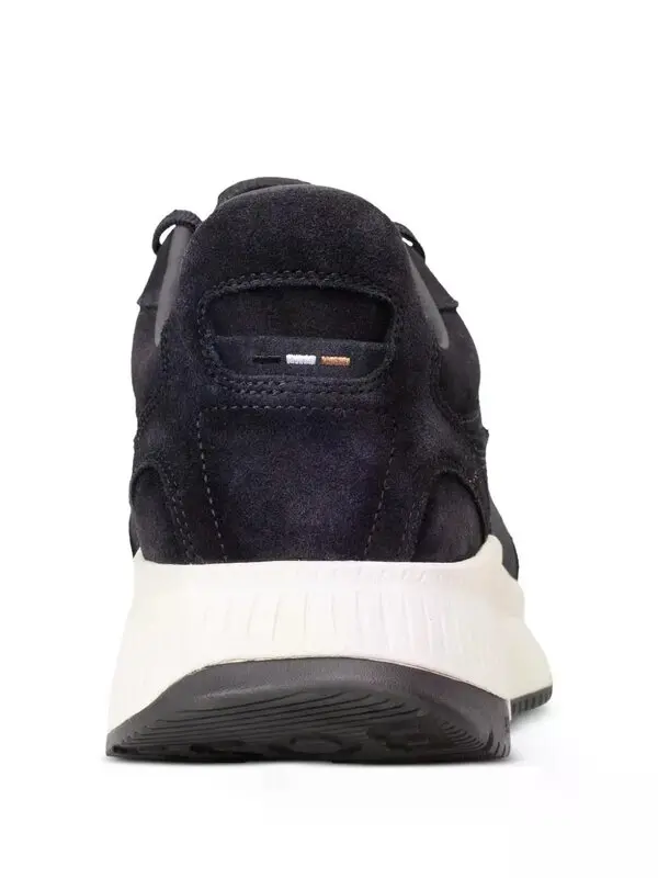 BOSS Lace-up Leather Sneakers - Blue