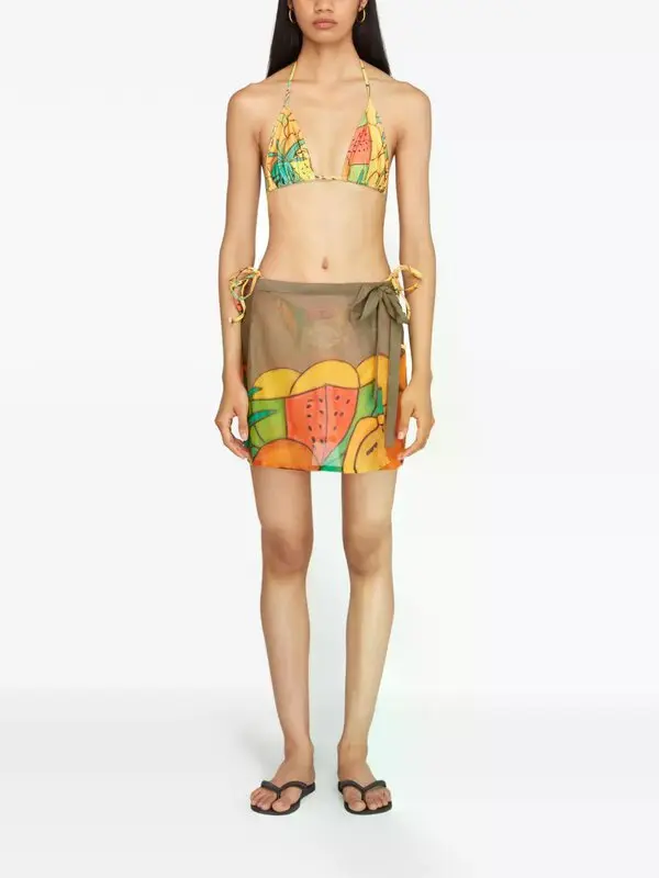 DONDE ESTEBAN Fruit Print Pareo - Green
