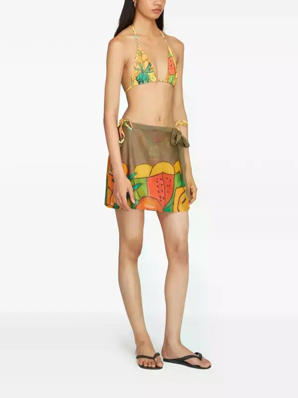 DONDE ESTEBAN Fruit Print Pareo - Green