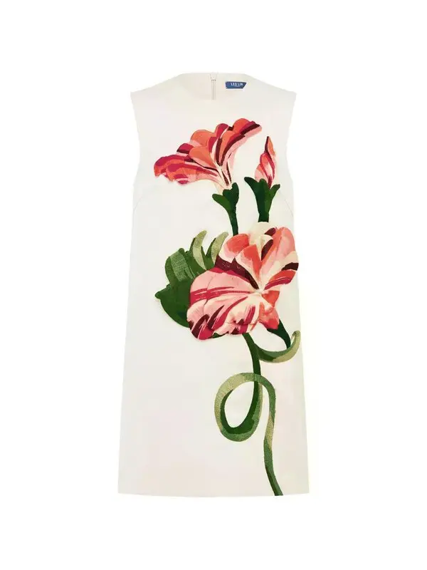 LEO LIN Yvonne Floral Mini Dress - White
