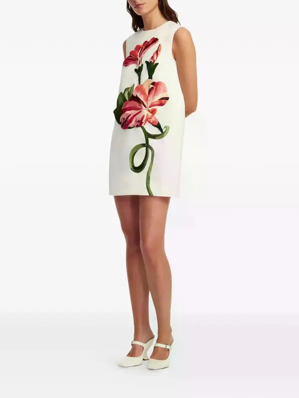 LEO LIN Yvonne Floral Mini Dress - White