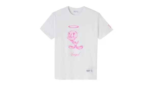 OVO Looney Tunes Tweety Bird Angel In Disguise T-shirt - White