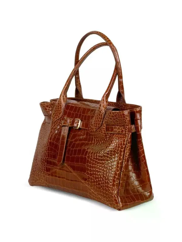BALLANTYNE Kate Buckle Embossed Leather Shoulder Bag
