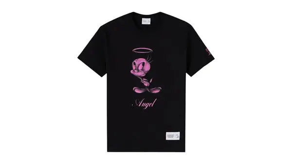 OVO Looney Tunes Tweety Bird Angel In Disguise T-shirt - Black