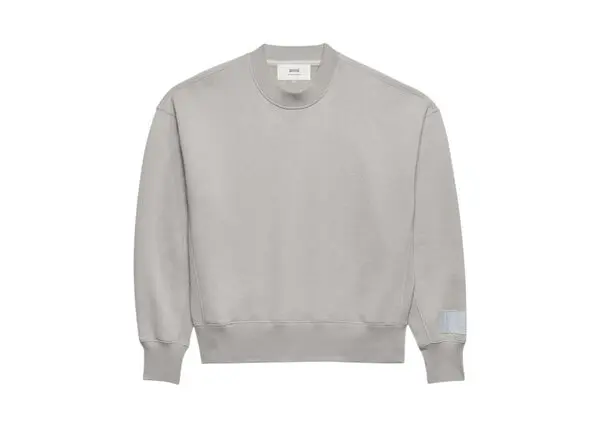 AMI Paris Logo-patch Sweatshirt - Grey