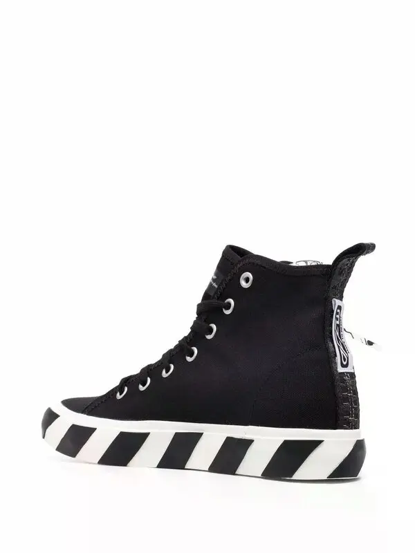 Off-White Vulcanized Mid-top Sneakers - Black