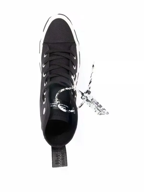 Off-White Vulcanized Mid-top Sneakers - Black