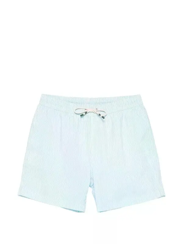 Hartford Stripe-pattern Swim Shorts - Blue