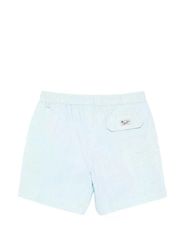 Hartford Stripe-pattern Swim Shorts - Blue