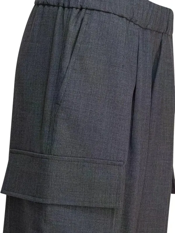 SEMPER Elastic-waist Cargo Trousers - Grey