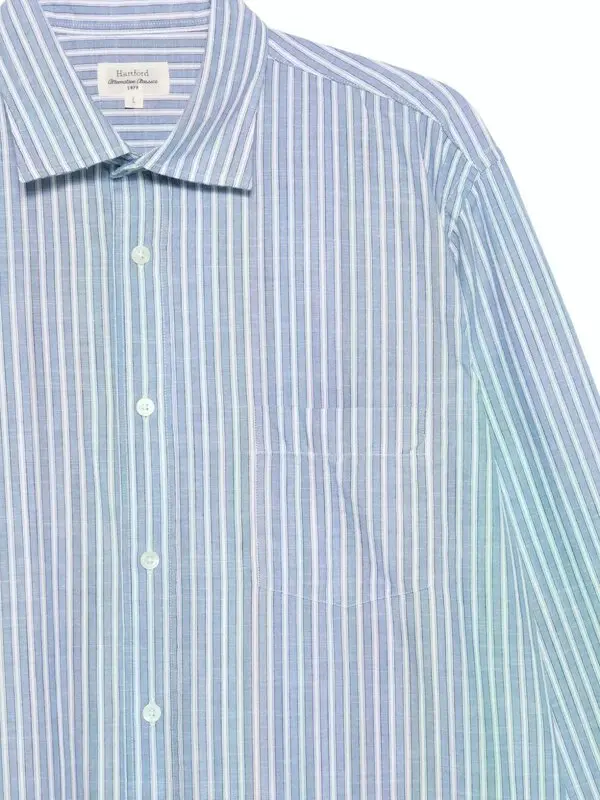 Hartford Paul Striped Shirt - Blue