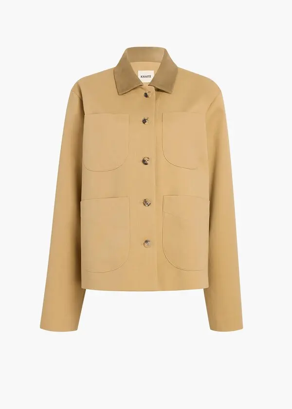 Khaite Wyatt Chore Jacket - Wheat
