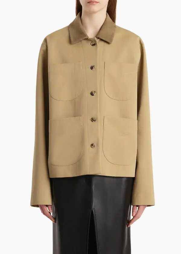 Khaite Wyatt Chore Jacket - Wheat