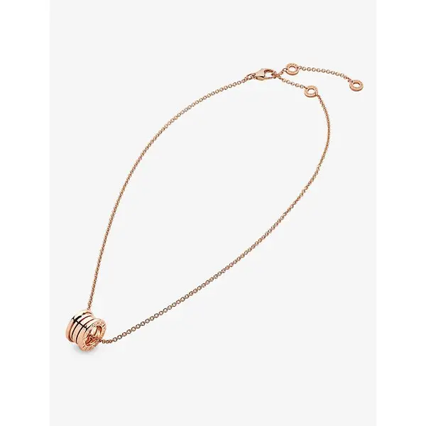 BVLGARI B.zero1 Two-band 18ct Rose Gold Pendant Necklace