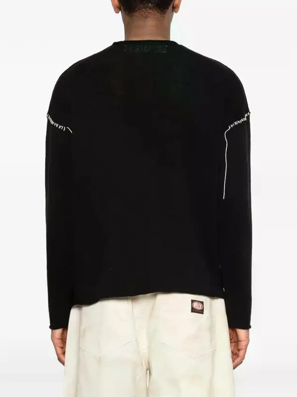 Isabel Benenato Stitched Crew-neck Sweater