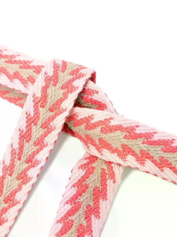 PIERRE-LOUIS MASCIA Patterned Belt With Tassels - Pink