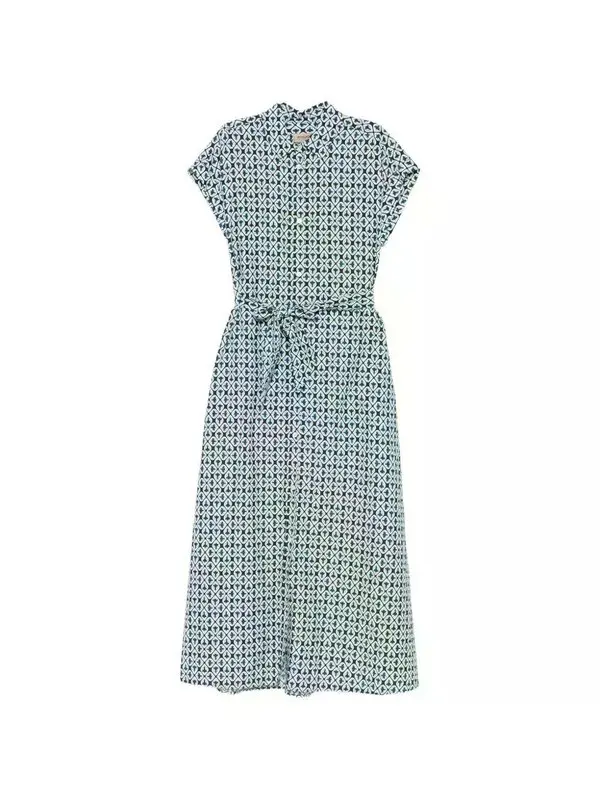 Woolrich Tie-waist Midi Shirt Dress - Blue