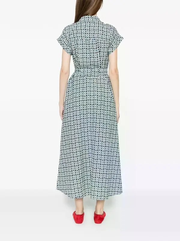 Woolrich Tie-waist Midi Shirt Dress - Blue
