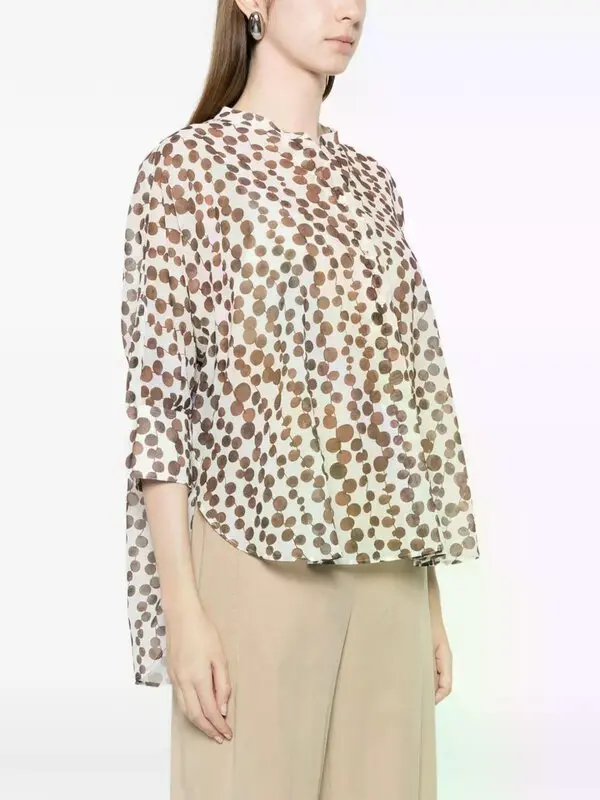 TRAME AUREE Polka Dot Print Blouse