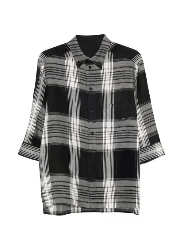 Yohji Yamamoto Plaid Button Shirt