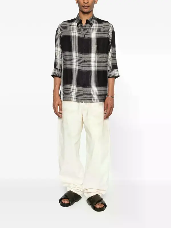 Yohji Yamamoto Plaid Button Shirt