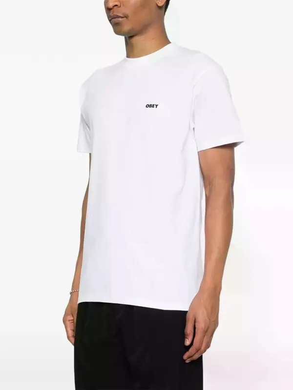 Obey Crewneck Logo T-shirt - White