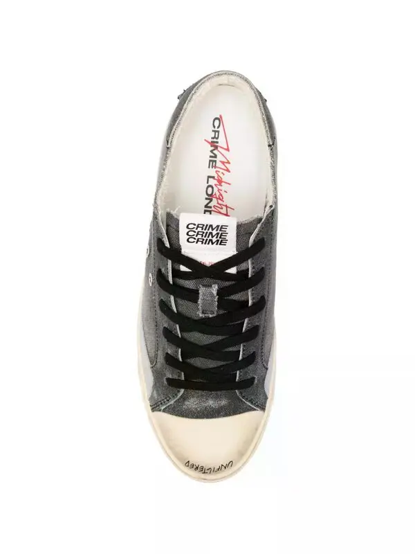 CRIME LONDON Recut Leather Sneakers - Grey