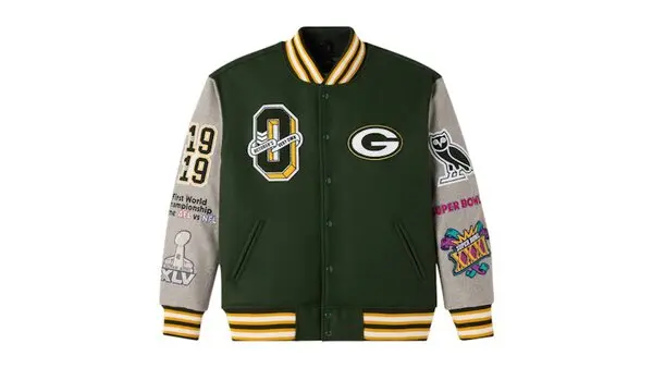 OVO Nfl Bay Packers Varsity Jacket - Green