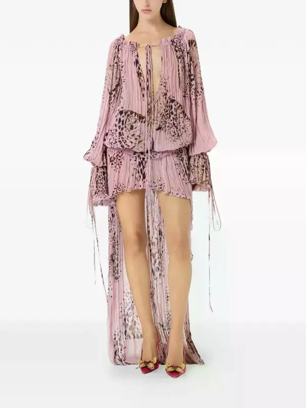 Blumarine Butterfly-print Blouse - Pink