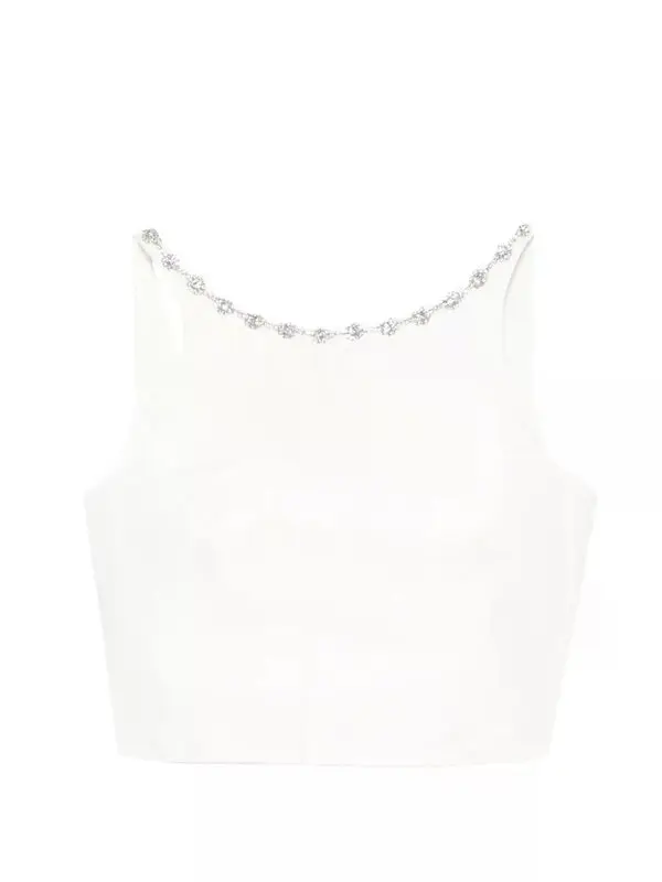 Maje Crystal-embellished Sleeveless Top - White