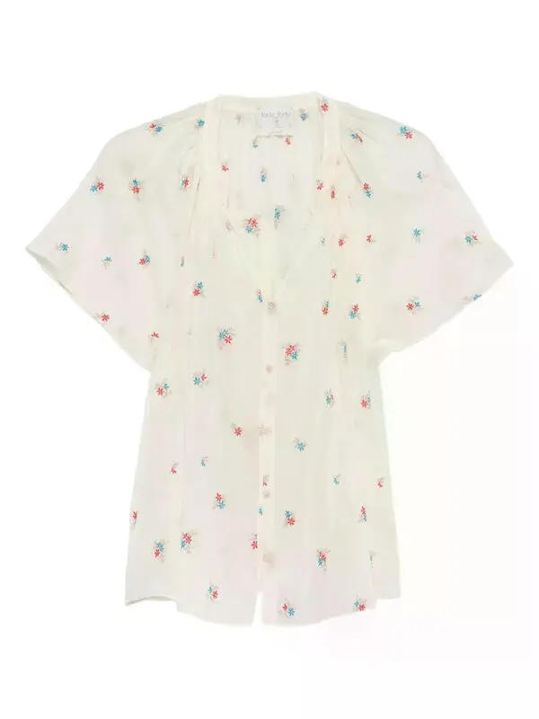 FORTE_FORTE Floral Buttoned Shirt - Neutrals
